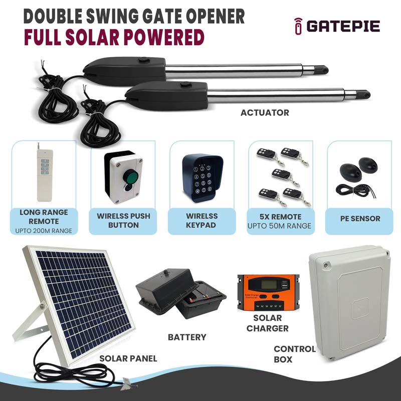 Best Double swing solar power automatic Gate opener-Gatomate – Gate Opener
